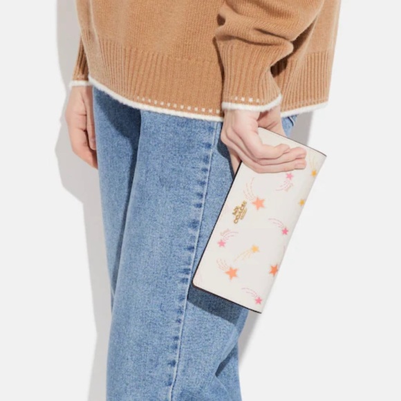 Coach | Bags | Coach Slim Zip Wallet With Shooting Star Print Brand New ...